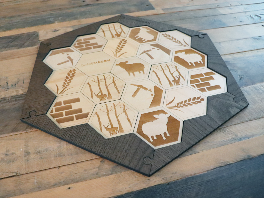 Custom Settlers of Catan Board, Premium Maple Wood